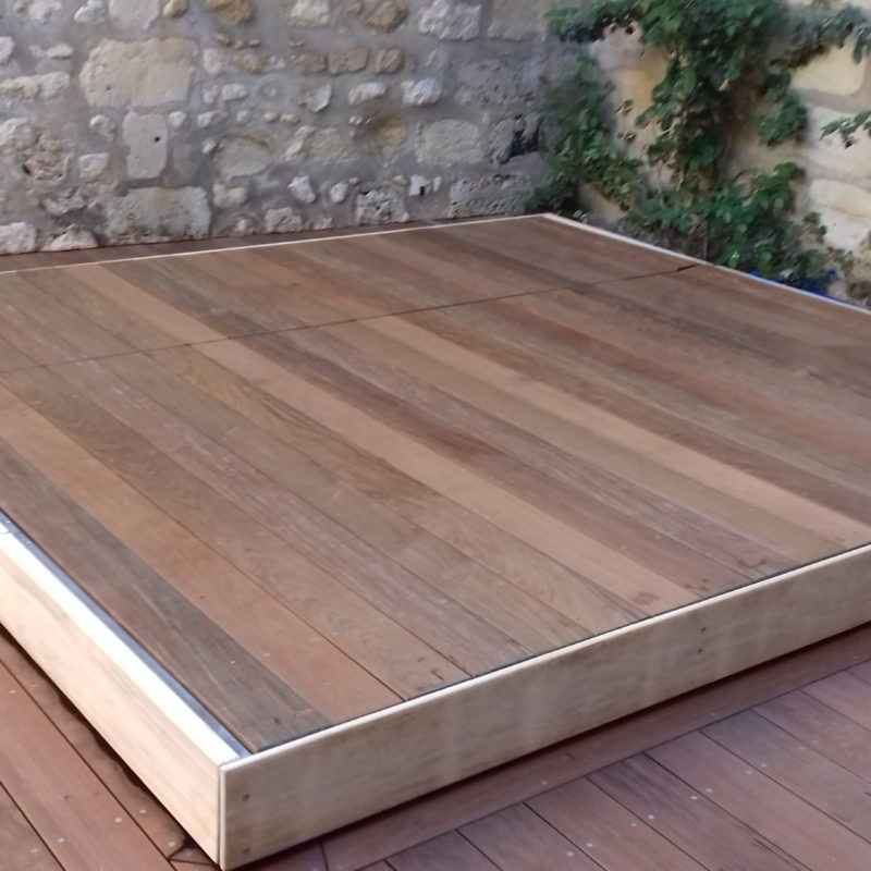 L'installation de votre Terrasse Mobiles DIBLUE sur votre bassin