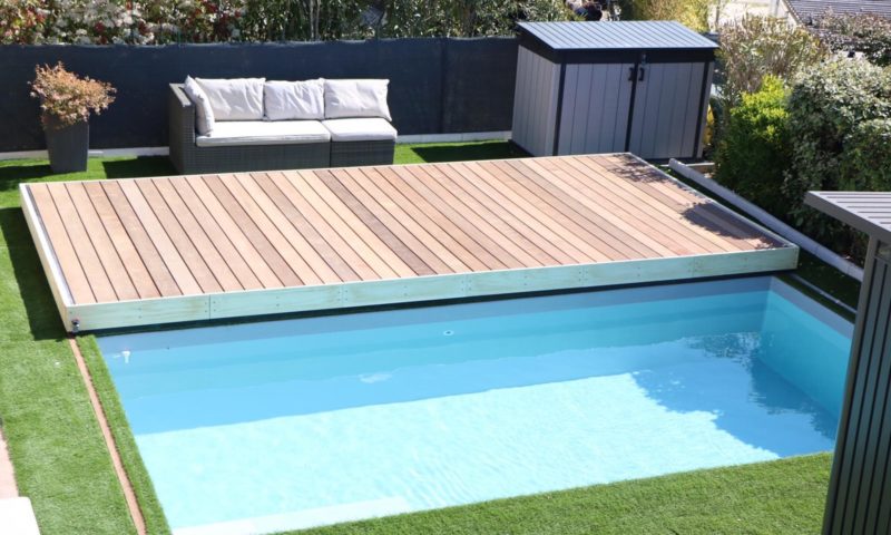 L'installation de votre Terrasse Mobiles DIBLUE sur votre bassin